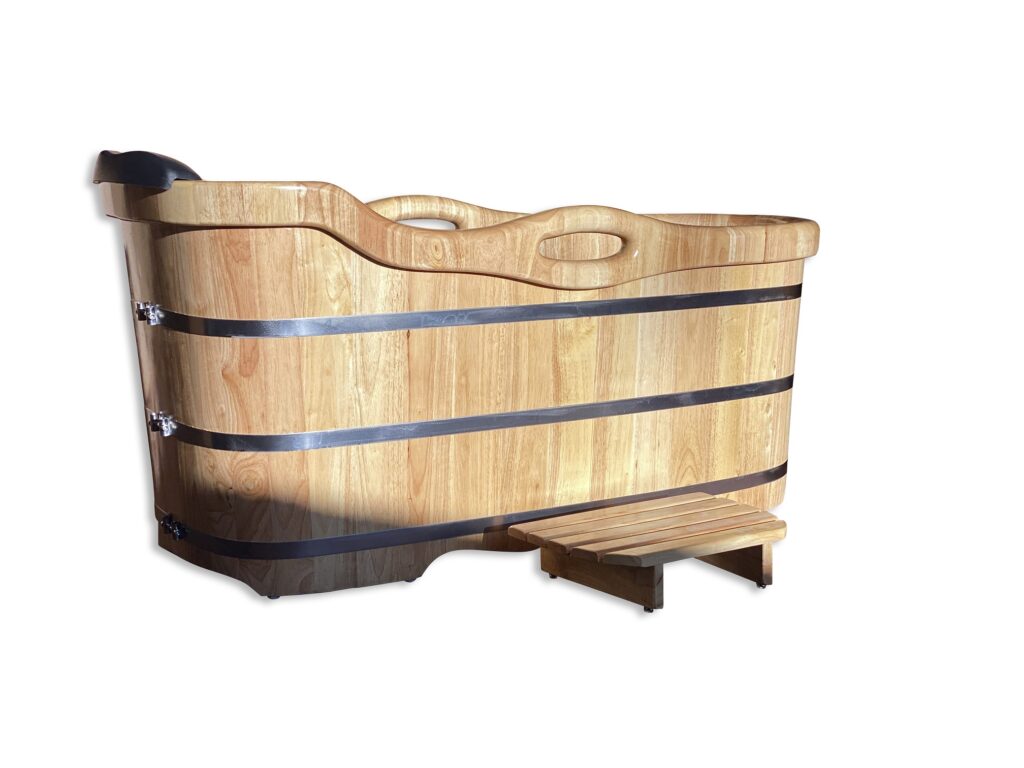 American Red Oak or Thailand Rubberwood Wooden Bath - Shym Saunas