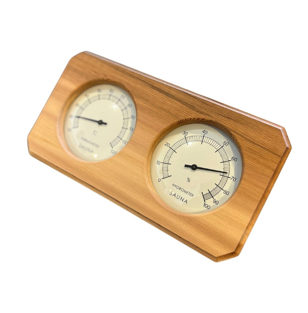 Sauna Thermometer and Hygrometer 2 in 1 dual display Red Cedar - Shym Saunas